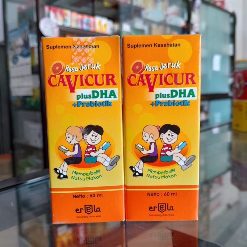 Jual CAVICUR PLUS DHA DAN PREBIOTIC SIRUP 60 ML | Shopee Indonesia