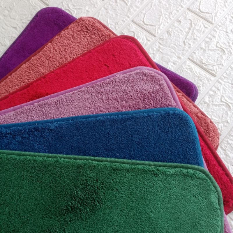 Jual Keset Microfiber Bulu Halus 40 x 60 cm Bawah Karet Antislip ...