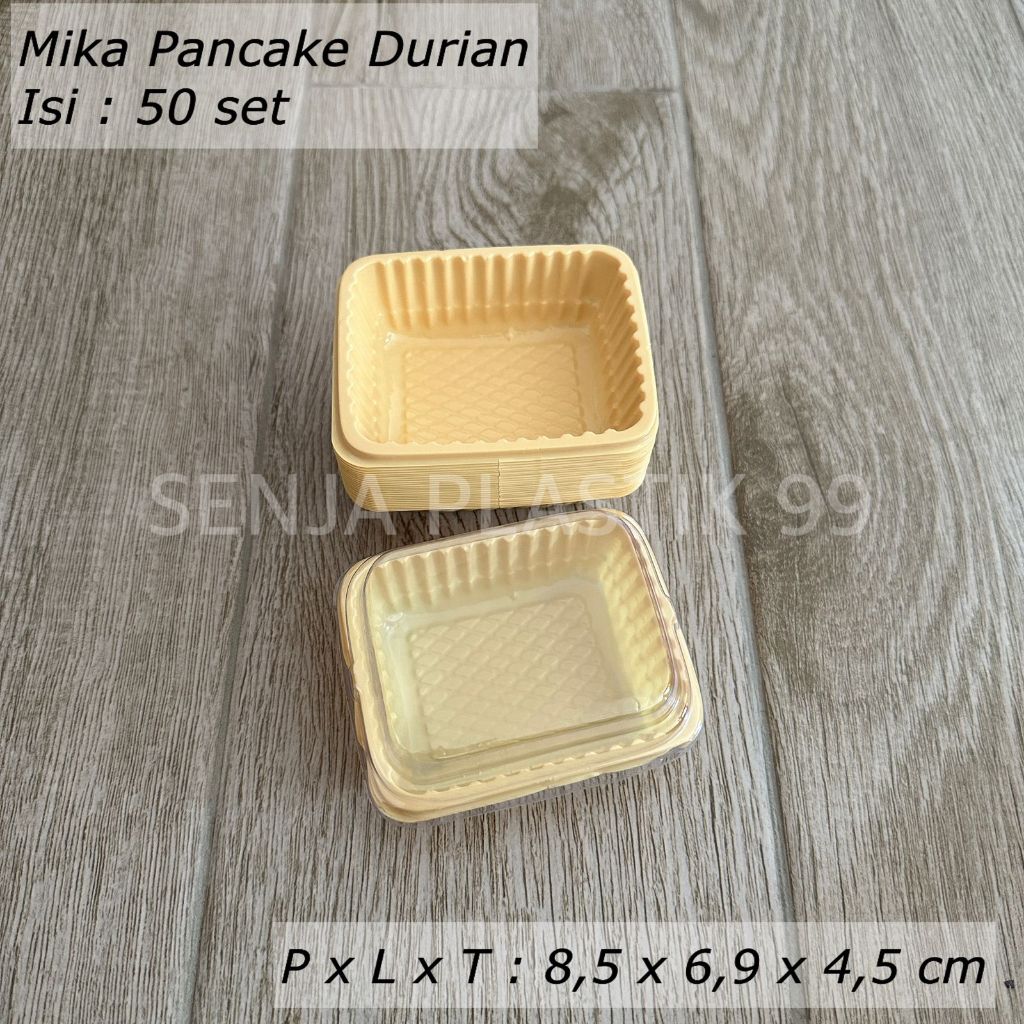 Jual Mika Pancake Durian / Tray Kue Mini Warna Coklat Pink Ivory Biru ...