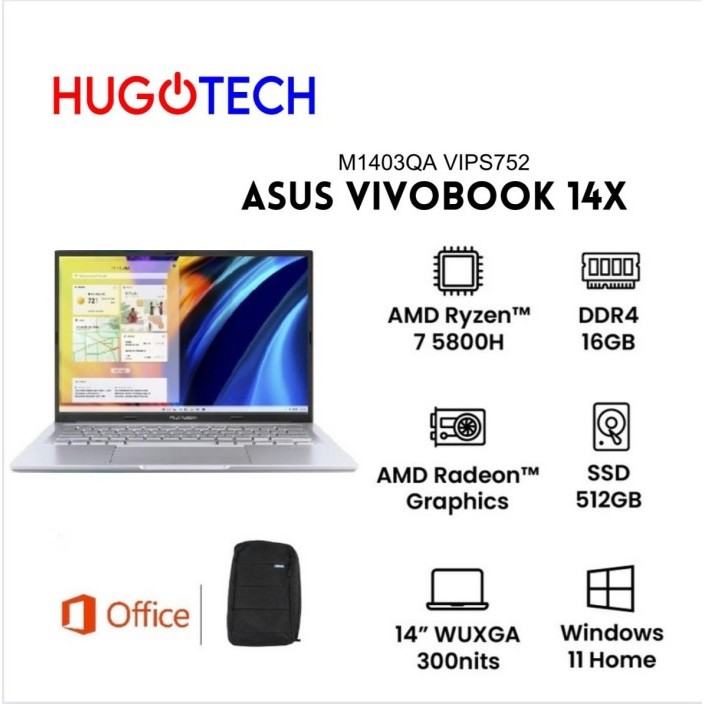 Jual ASUS VivoBook 14X M1403QA AMD R7-5800H 16GB 512GB SSD IPS WIN11 ...
