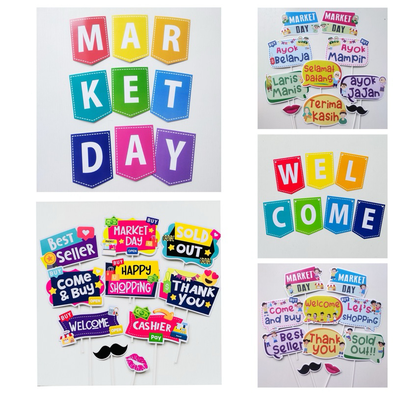 Jual MARKET DAY PROPS DAN BUNTING FLAG PROPERTI FOTO ACC MARKET DAY ...