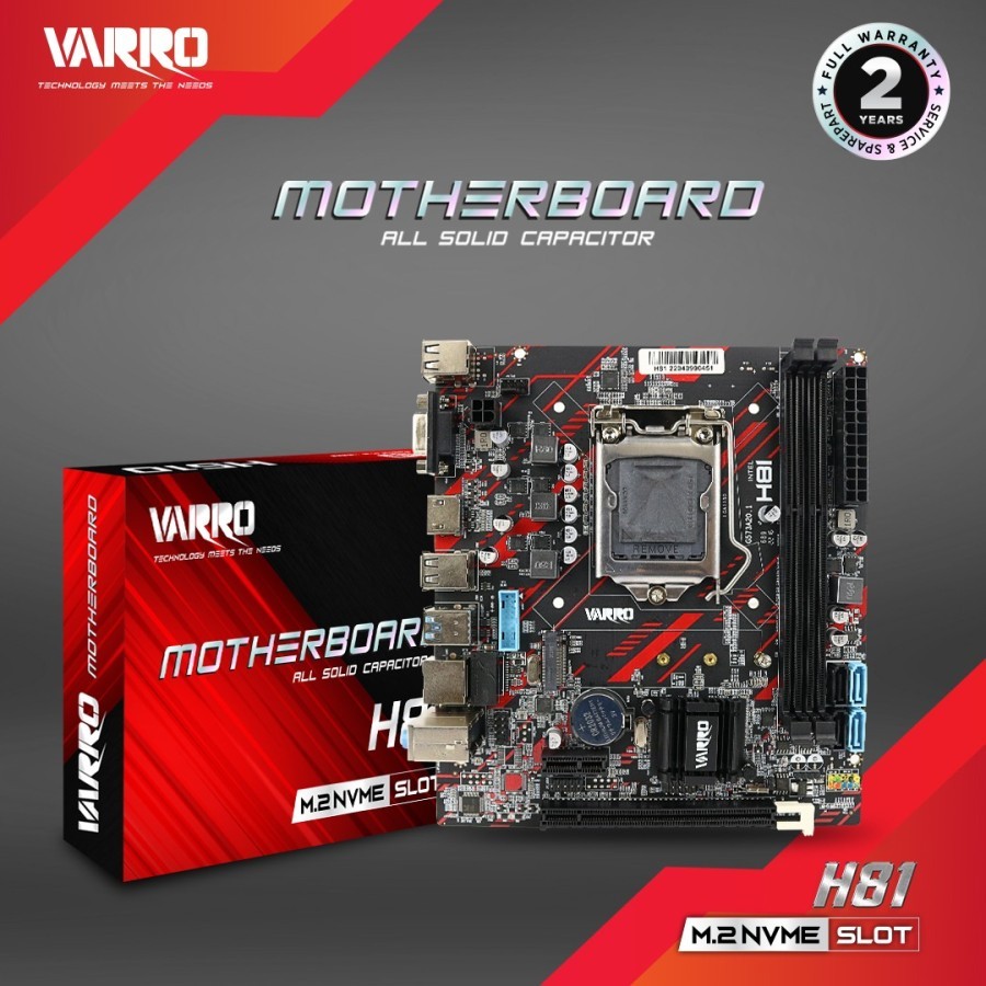Jual MOTHERBOARD GAMING VARRO H81 NVME GARANSI RESMI | Shopee Indonesia