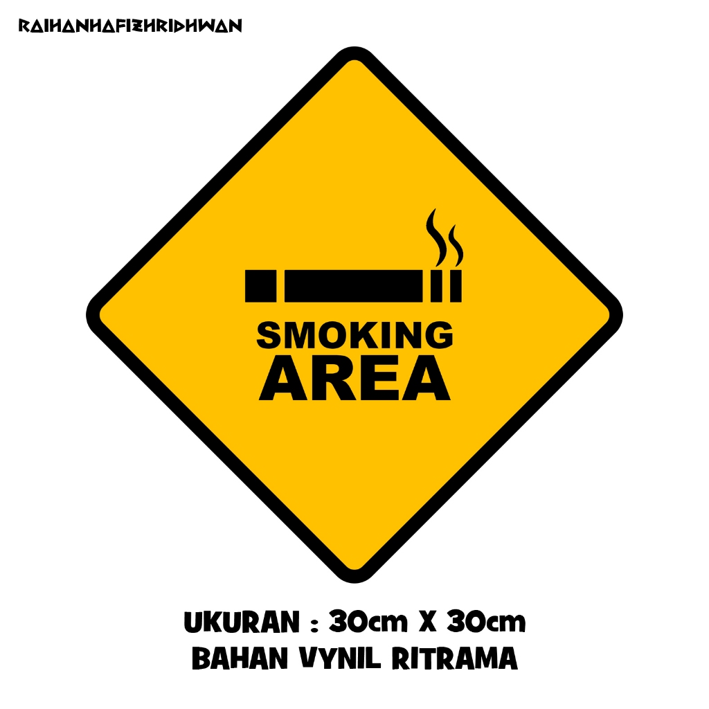 Jual STIKER / STIKER SMOKING AREA / STIKER AREA MEROKOK / STIKER RAMBU ...