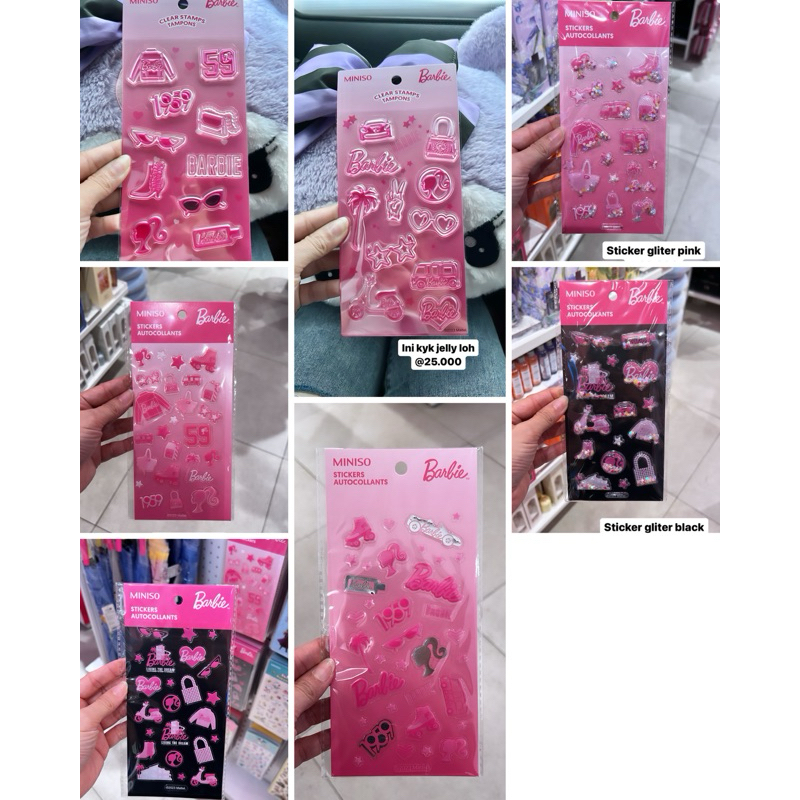 Jual Sticker Barbie Miniso x Barbie | Sticker Gliter Barbie | Shopee ...