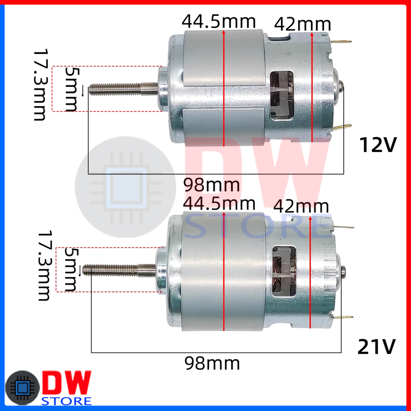 Jual RB Dinamo DC Motor RS-755 755 12V 21V Mesin Potong Rumput Lawn ...