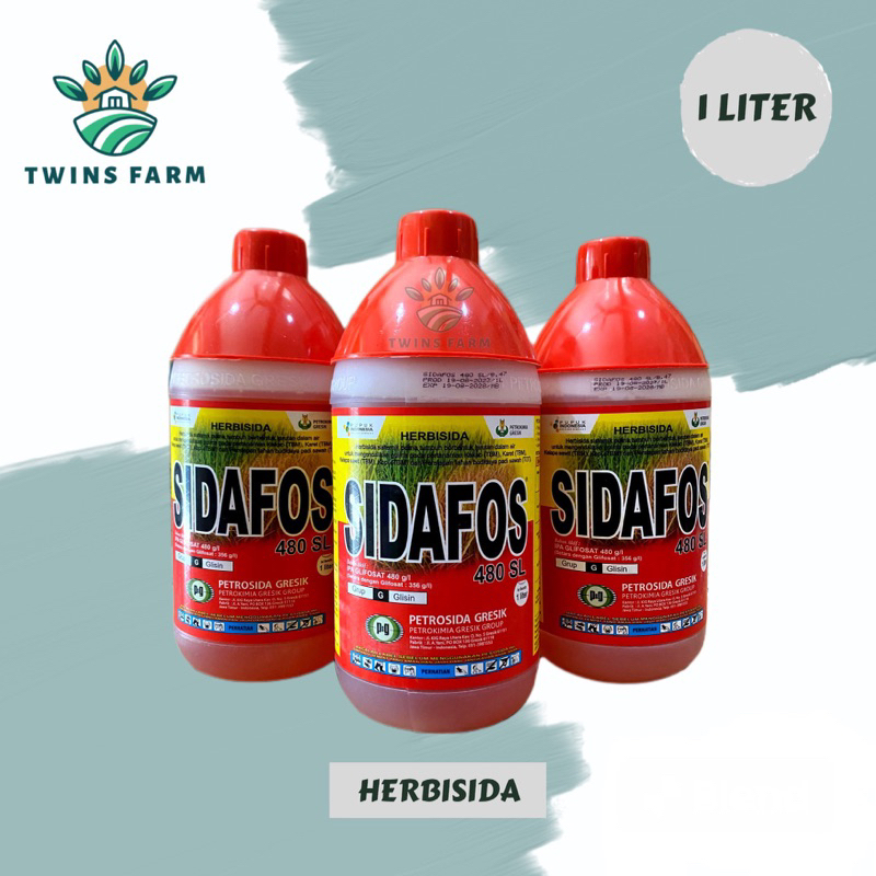 Jual Herbisida sistemik SIDAFOS 480SL 1 Liter untuk segala jenis rumput ...
