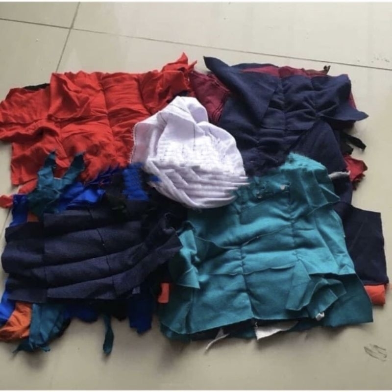 Jual (1/2 kg) KAIN LAP MAJUN FULL JAHITAN BAL MESIN LAB MOBIL MOTOR ...