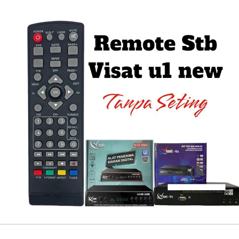 Jual Remot stb Visat u1new/Remote set top box Visat | Shopee Indonesia