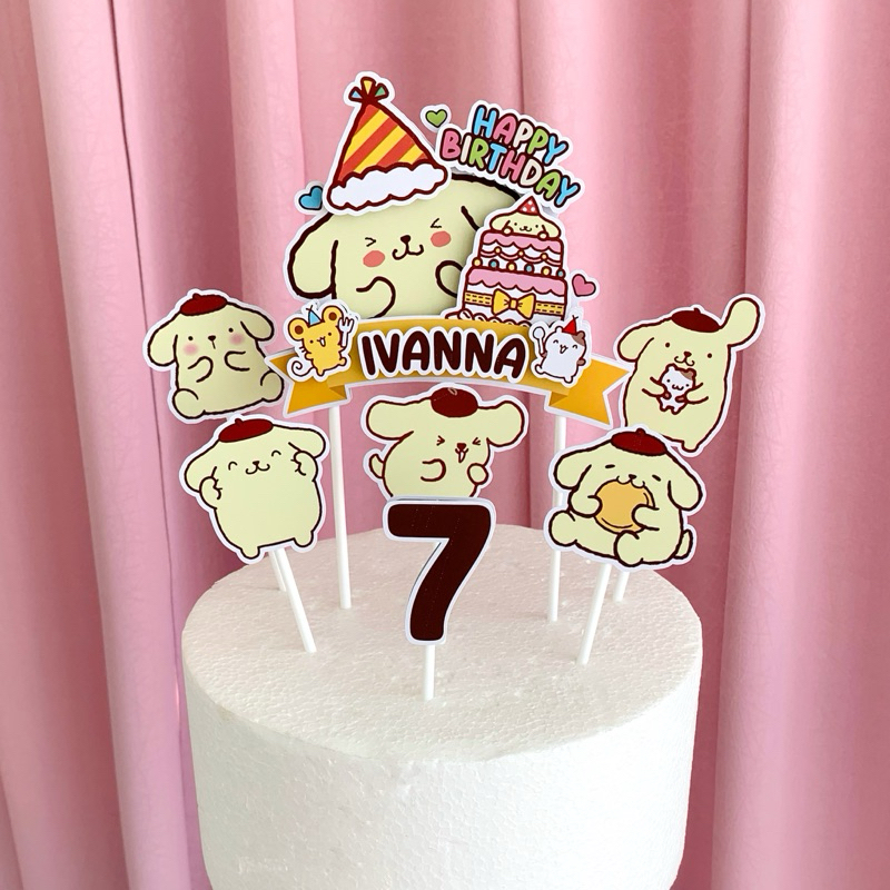 Jual Cake Topper 3D Karakter Pompompurin Sanrio Pom Pom Purin Hiasan ...