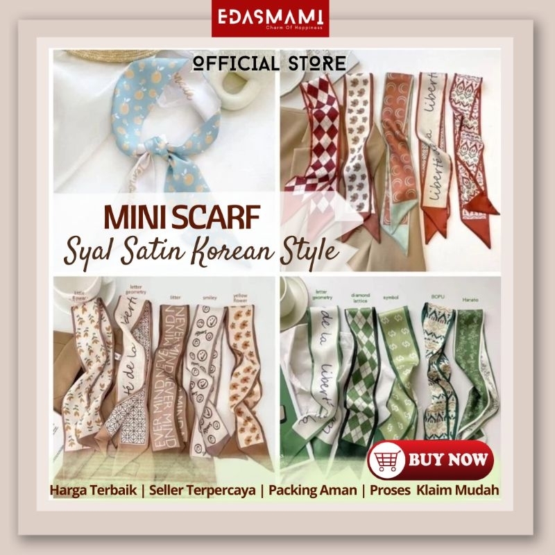 Jual EDASMAMI Scarf Korean Style Syal Aksesoris Leher Tas Ikat Rambut ...