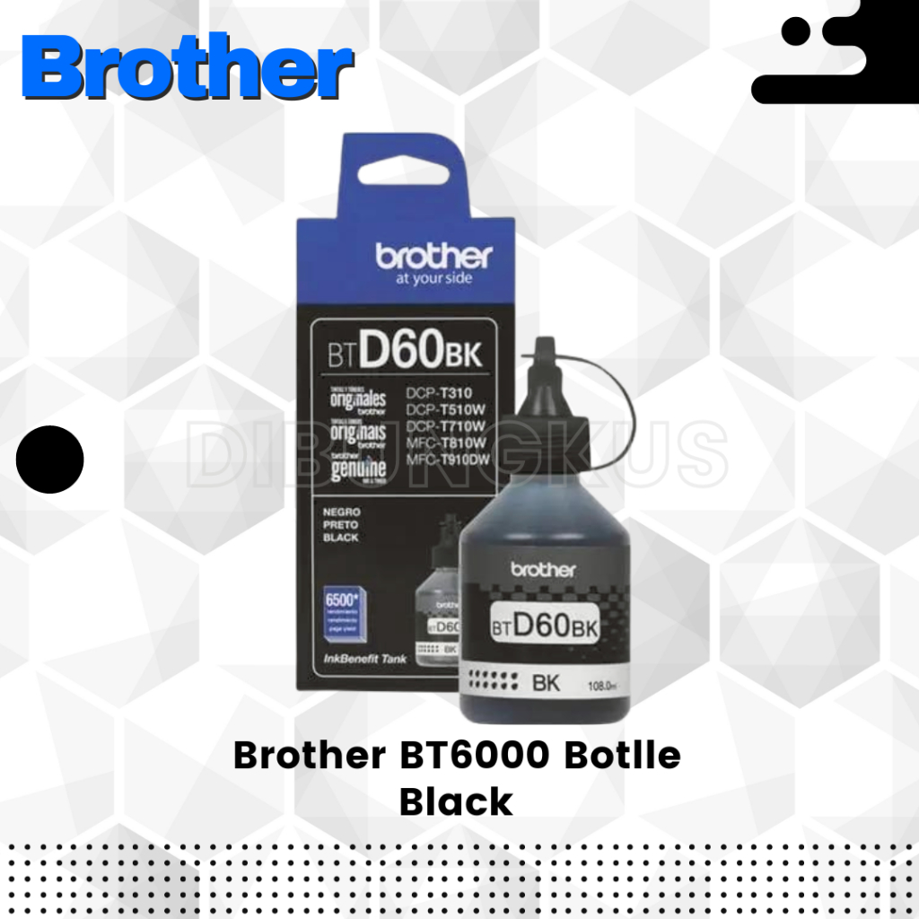 Jual Tinta Brother BTD60BK BT6000BK BT6000 Black Hitam Ori 100% ...