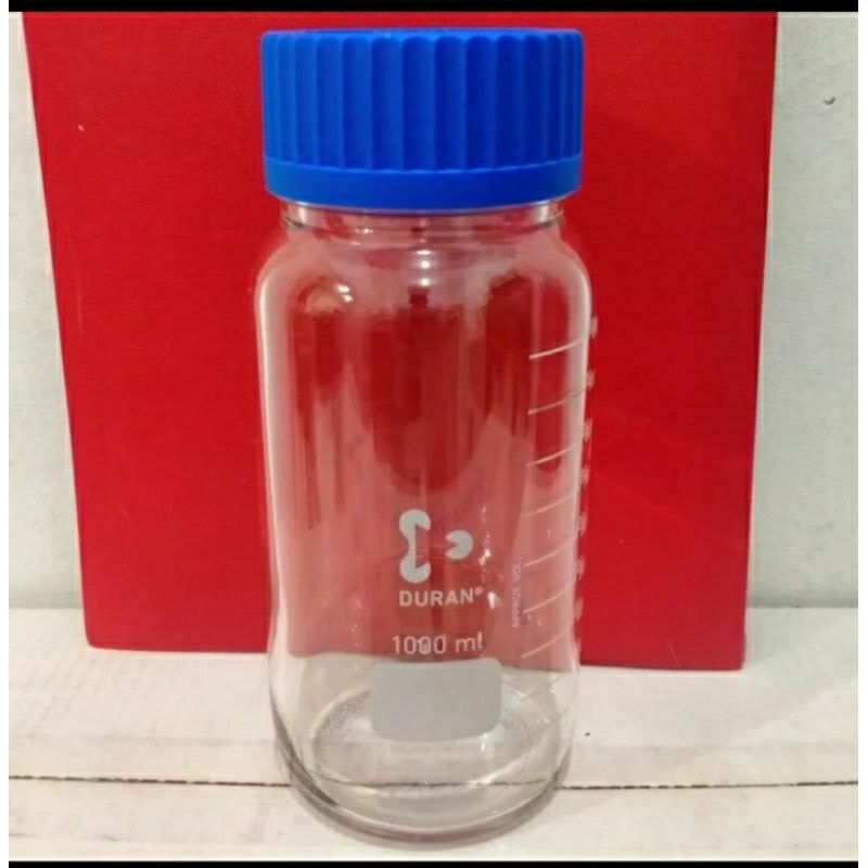 Jual Laboratory bottle wide neck 1000ML Duran. GL 80. Lab Botol Mulut ...