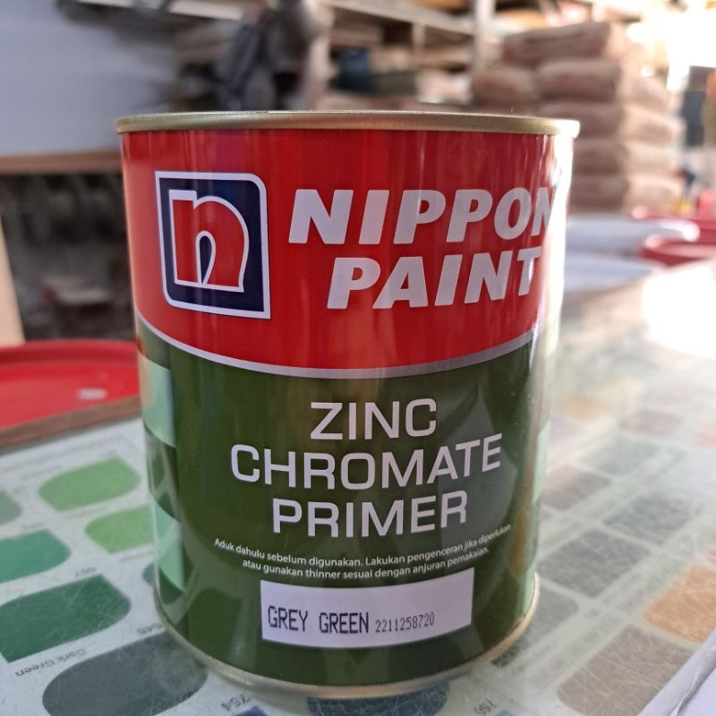 Jual CAT MENI ZINC CHROMATE PRIMER 1 KG NIPPON PAINT / CAT DASAR BESI ANTI KARAT 1 KG, 1 LITER ...