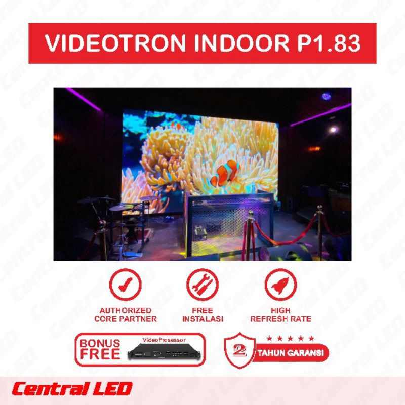 Jual LED VIDEOTRON INDOOR P1,83 FIX INSTALASI - 2 TAHUN GARANSI ...