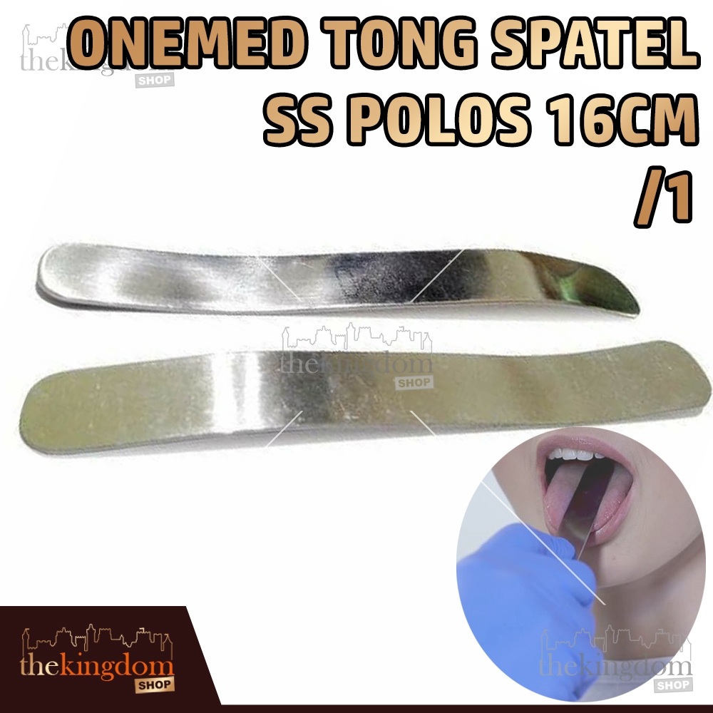 Jual Onemed Tong Spatel SS Stainless Steel Polos 16cm /1 Tongue ...