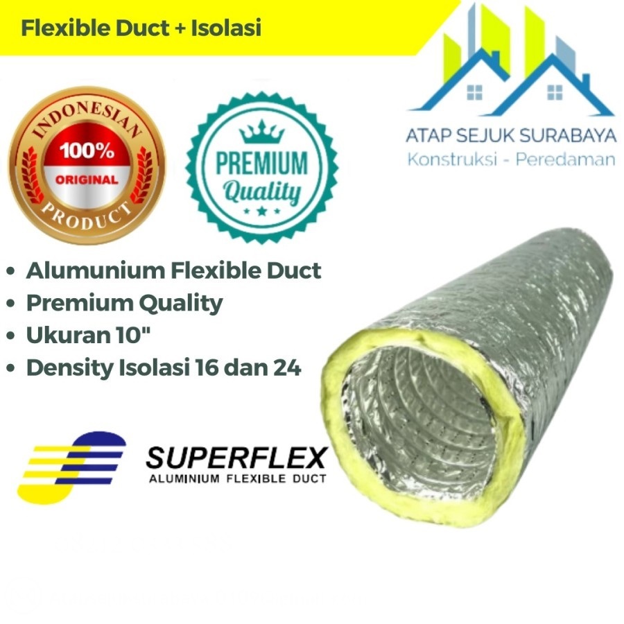 Jual Pipa AC Alumumium Flexible Duct non Isolasi | Shopee Indonesia