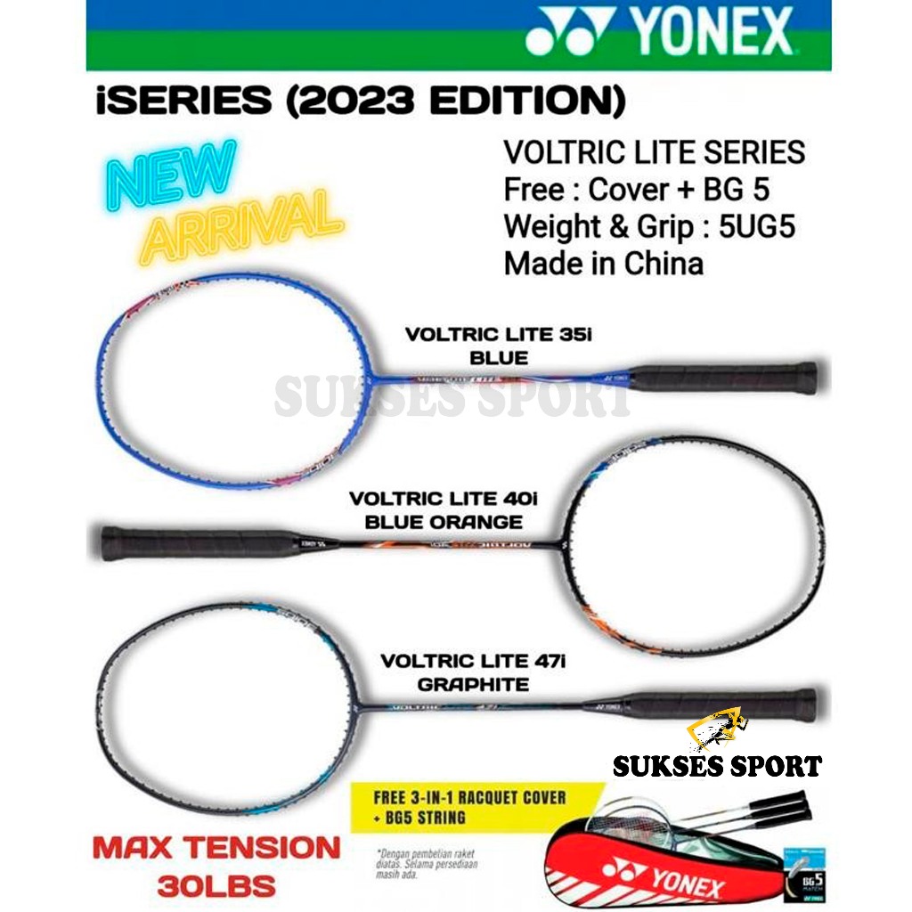 Jual Raket Badminton Yonex Original Voltric Lite 47i/40i/35i Series ...