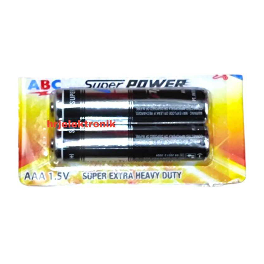 Jual Baterai AAA 1,5v ABC Super Power isi 2 pcs | Shopee Indonesia
