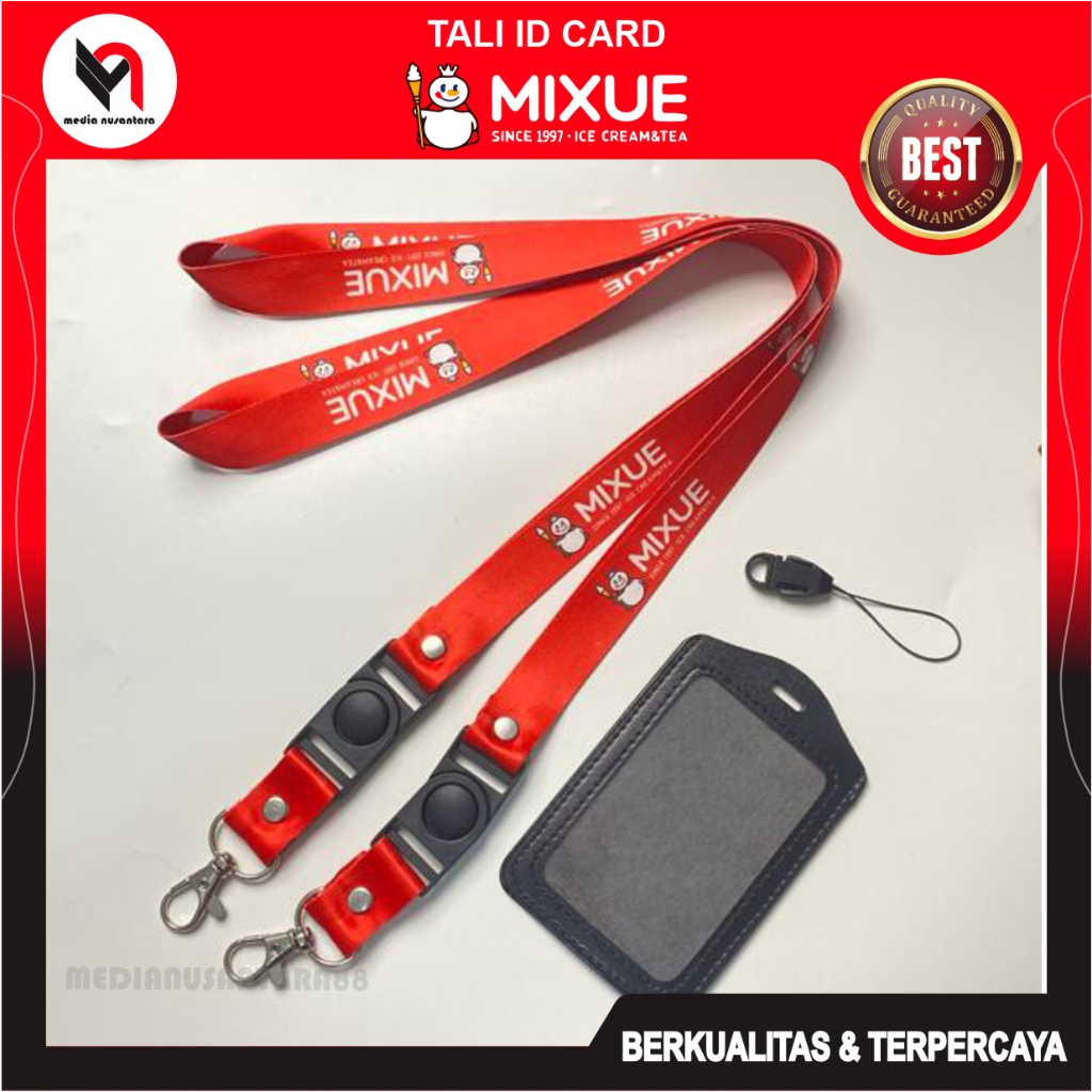 Jual Tali ID Card MIXUE / Tali Lanyard MIXUE Printing 2 Sisi / Paket ...