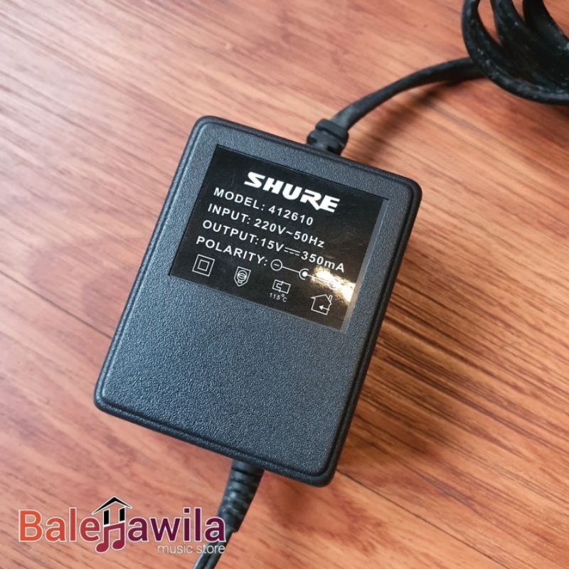 Jual Charger Adaptor Mic Wireless Shure Power Supply 15V 350mA Adp Mic ...