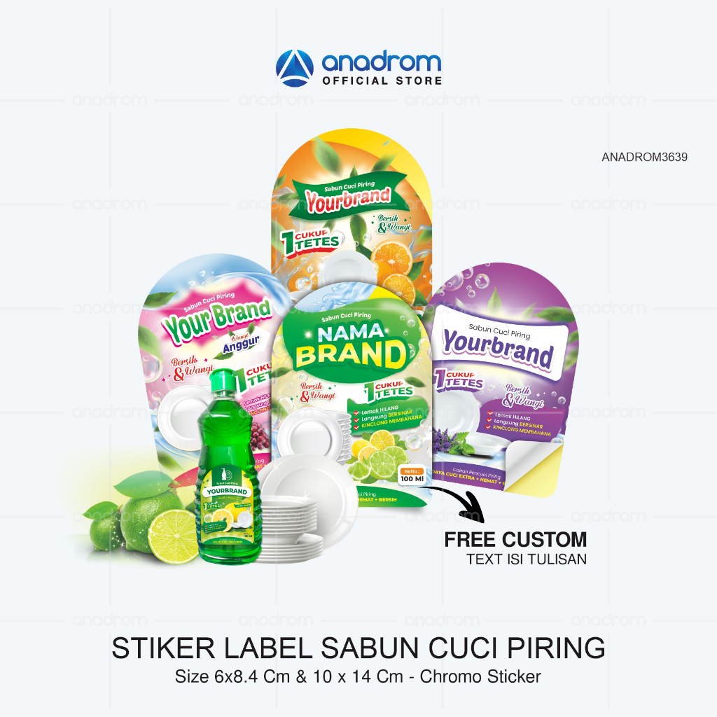 Jual Sticker Kemasan Sabun Cuci Piring | Sticker Label Kemasan Botol ...