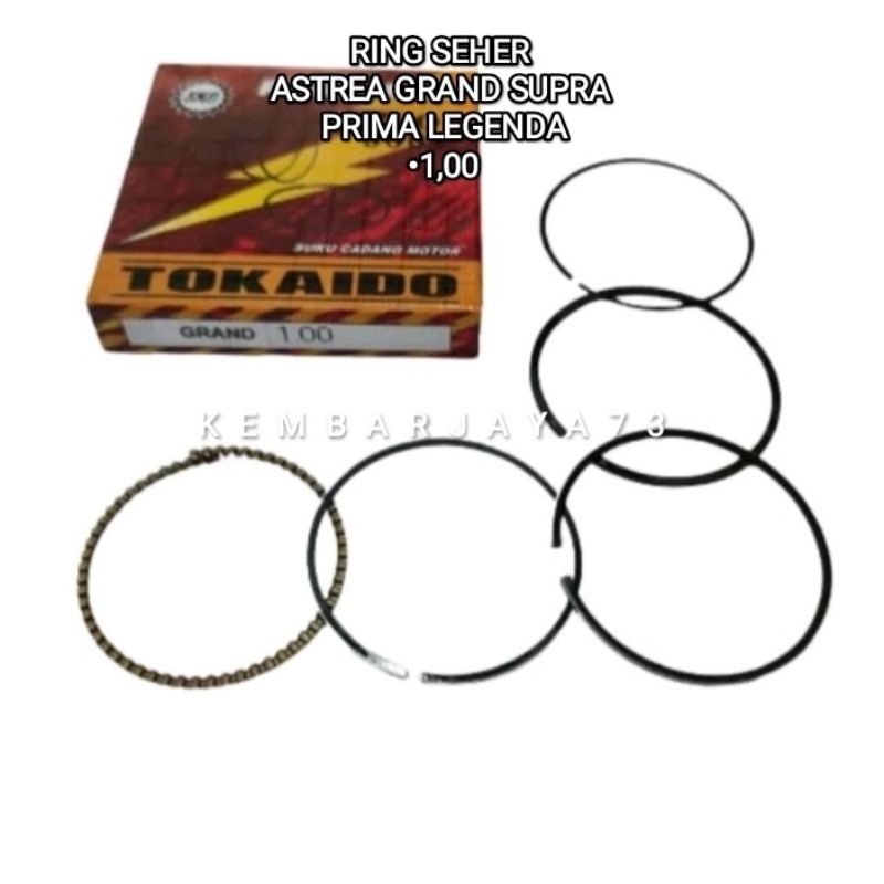 Jual Ring Piston Ring Seher 1,00 KPH Karisma Dan Supra X Ukuran Oversize 1,00 Merk Tokaido A ...