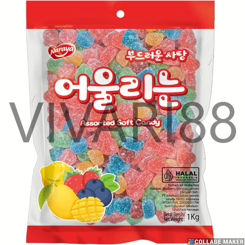 Jual Naraya assorted soft candy 1kg | Shopee Indonesia