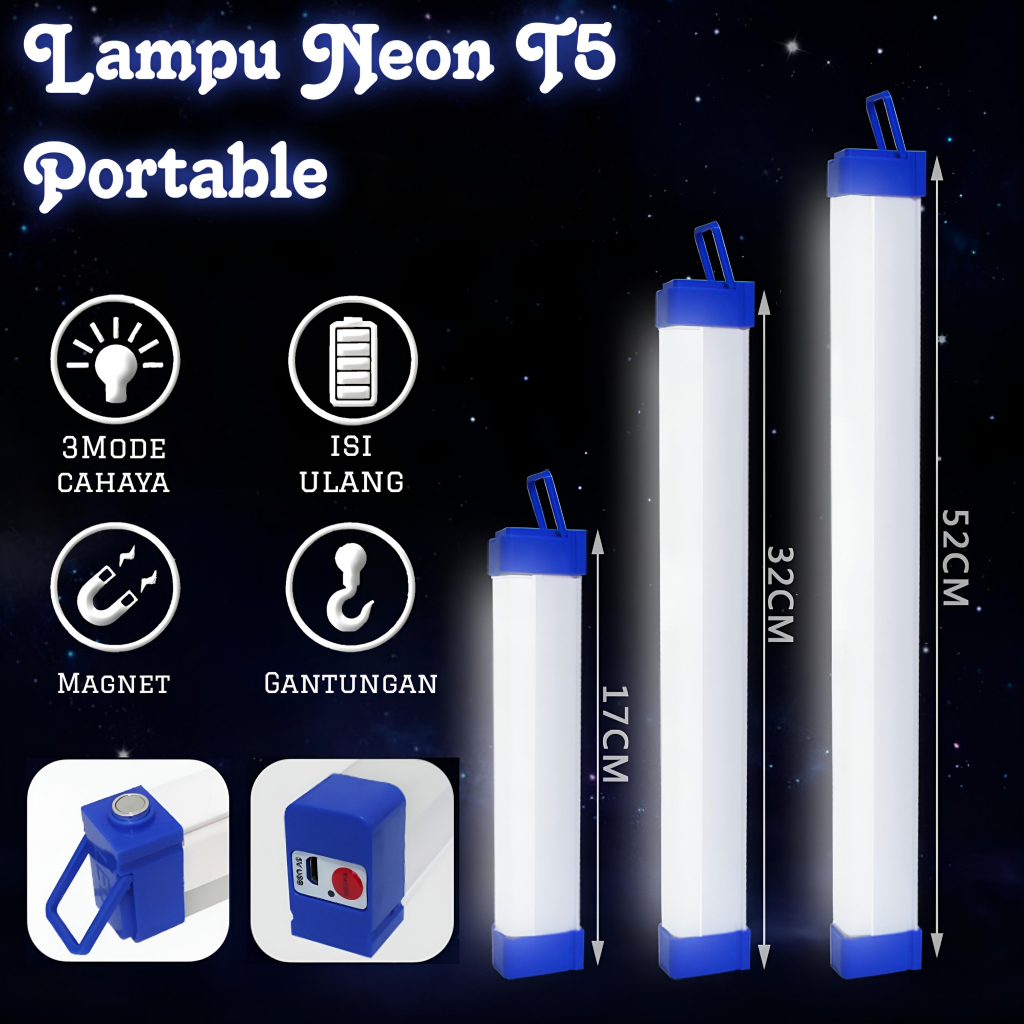 Jual Lampu Emergency LED Lampu Neon LED Panjang Tempel Magnet dan Gantung | Shopee Indonesia