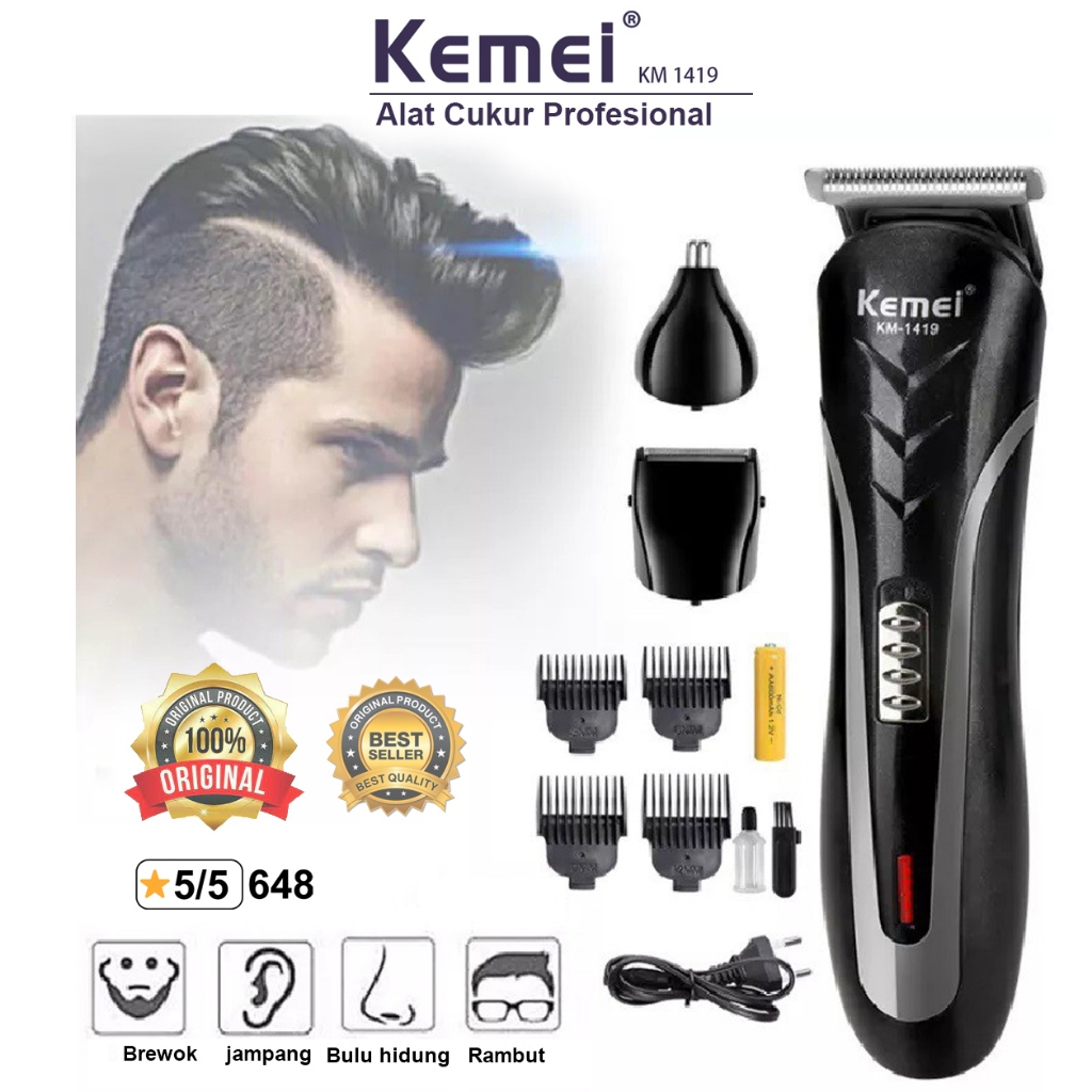 Jual Mesin Cukur Rambut Alat Cukur Rambut Elektrik Recharger Profesional DISKON!! | Shopee Indonesia
