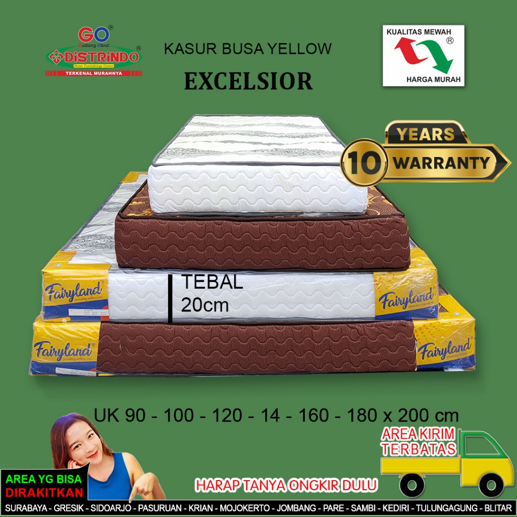 Jual DISTRINDO Kasur Busa / Matras Foam / Kasur Spon Yellow Termurah ...