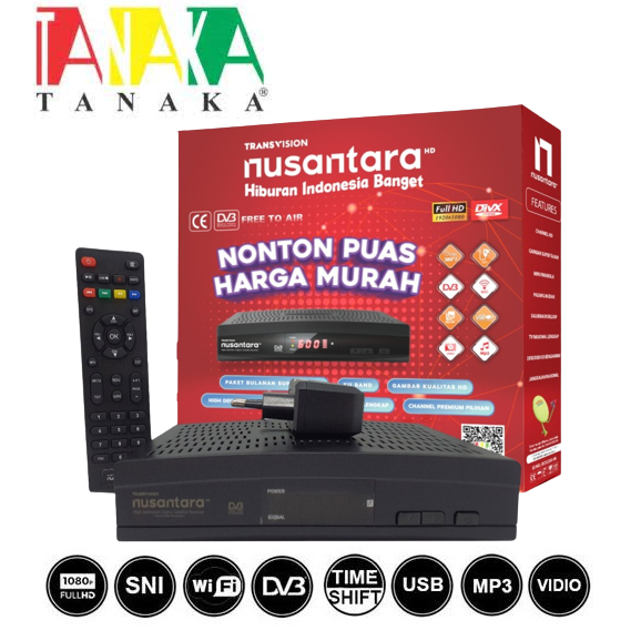 Jual Receiver Tv Parabola Tanaka Transvision Nusantara Merdeka KU BAND | Shopee Indonesia