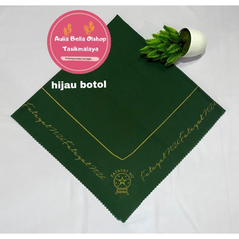 Jual HIJAB SEGIEMPAT FATAYAT NU SAMBUNG WARNA HIJAU BOTOL | Shopee Indonesia