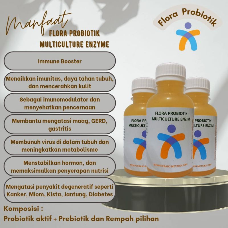 Jual Probiotik Flora 150 ml dan enzim pencernaan,nutrisi sel tubuh ...
