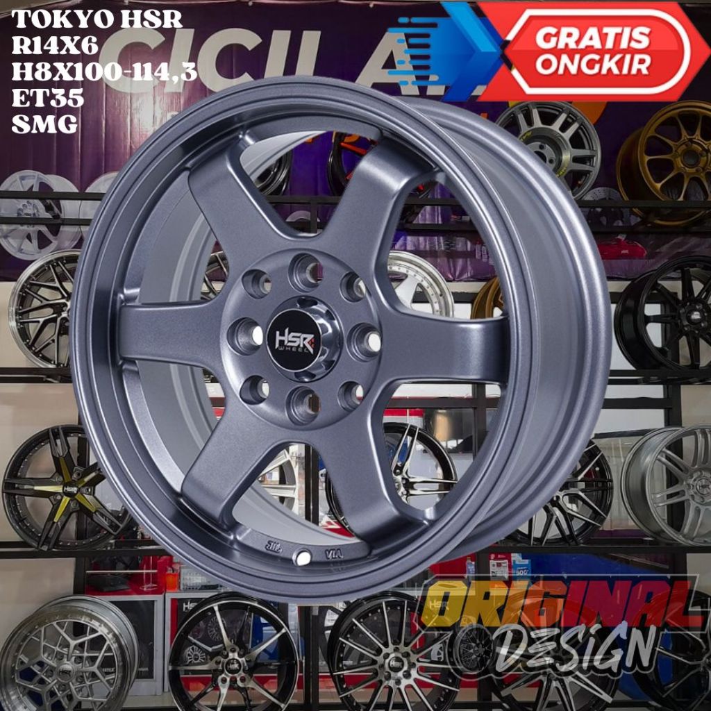 Jual Velg Mobil Racing Ring 14 Model Te37 HSR Tokyo R14 Brio Agya Ayla Colt | Shopee Indonesia