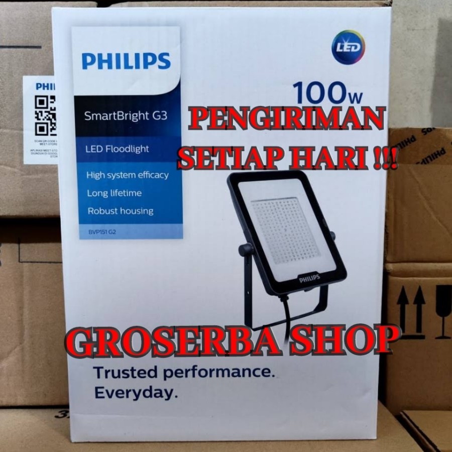Jual PHILIPS BVP151 100W COOL WHITE LAMPU SOROT 6500K BVP 151 100 WATT LED | Shopee Indonesia