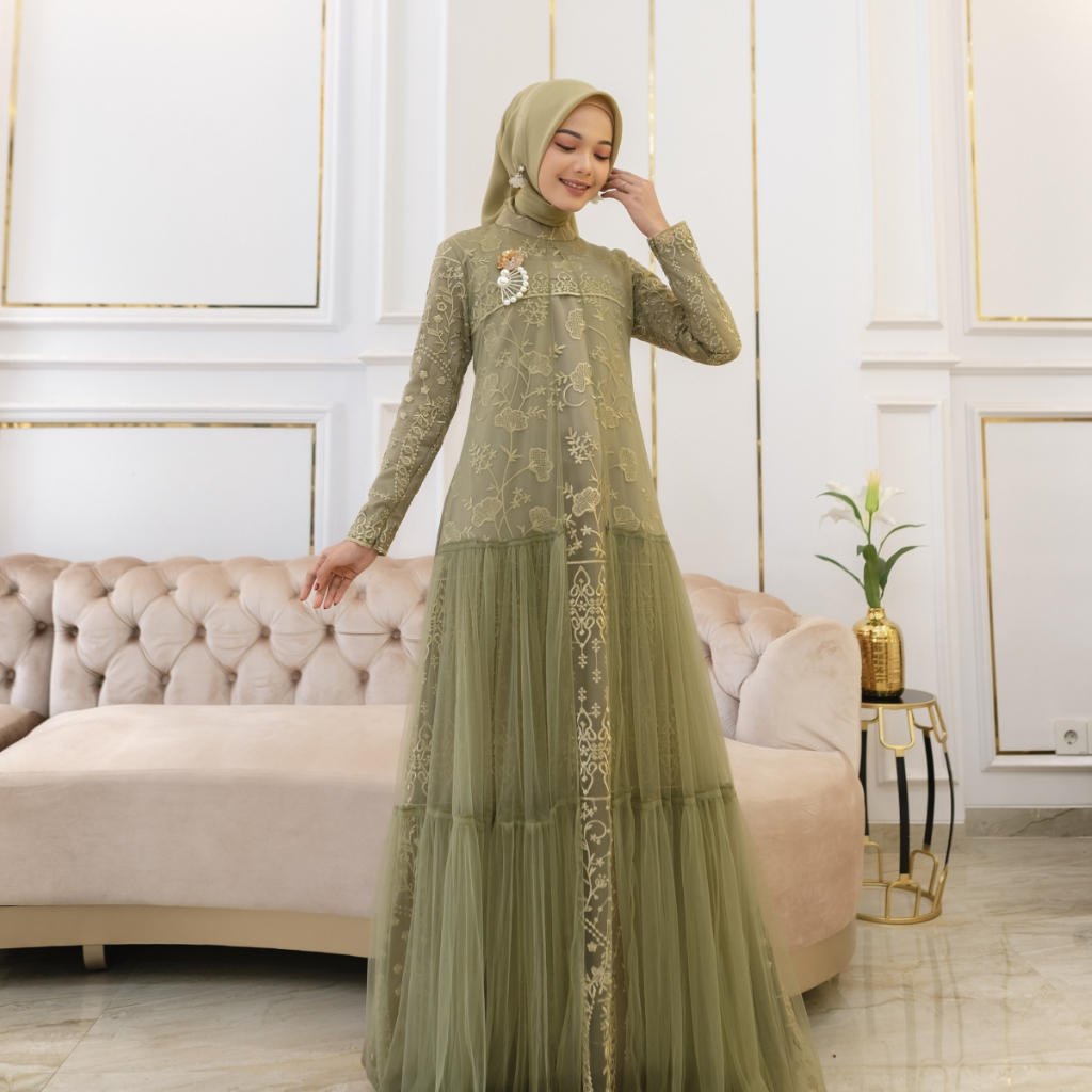 Jual LYF OFFICIAL - ODETE DRESS - A LINE - GAUN - PANJANG - WISUDA ...