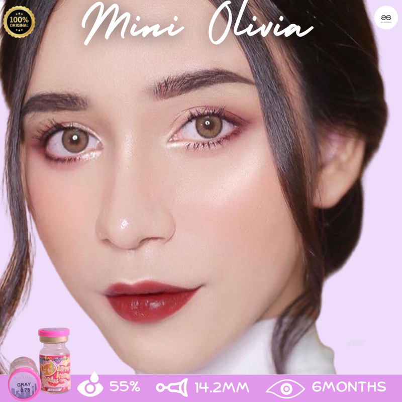 Jual AS Softlens MINI OLIVIA NATURAL ORIGINAL (kemasan botol kaca) | Shopee Indonesia