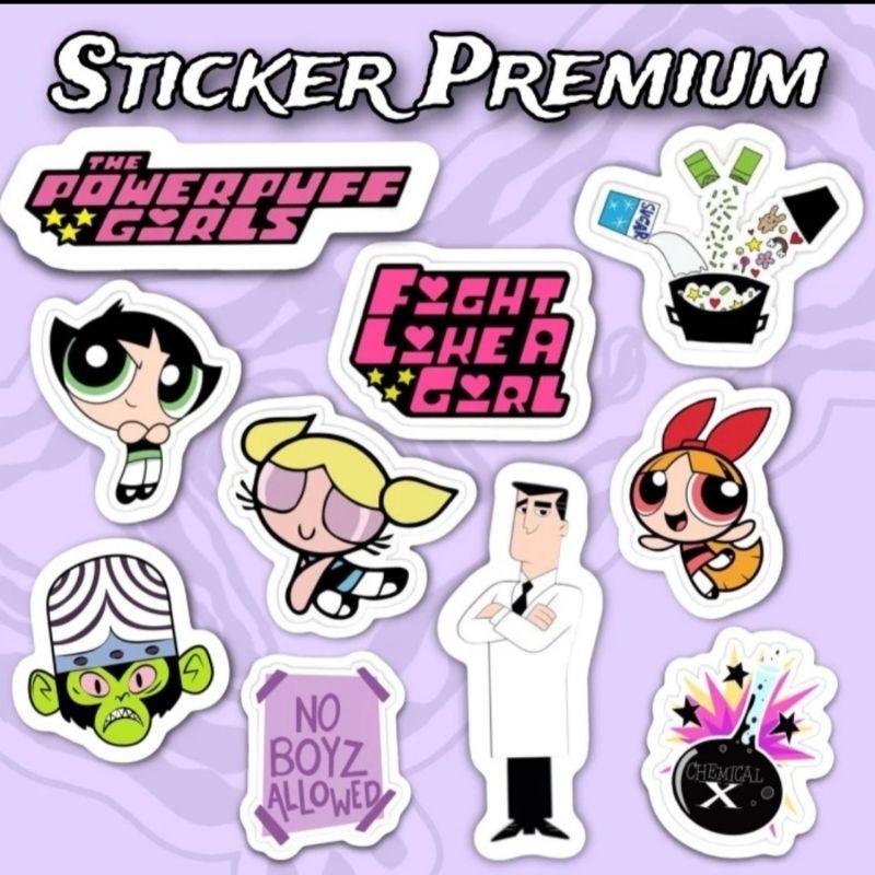 Jual Sticker powerpuff girls Pack 10pcs Premium Waterproof | Shopee ...