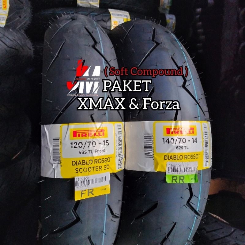 Jual Ban Pirelli XMax - Forza 120/70-15 & 140/70-14 Diablo Rosso Scooter SC ( Soft Compound ...