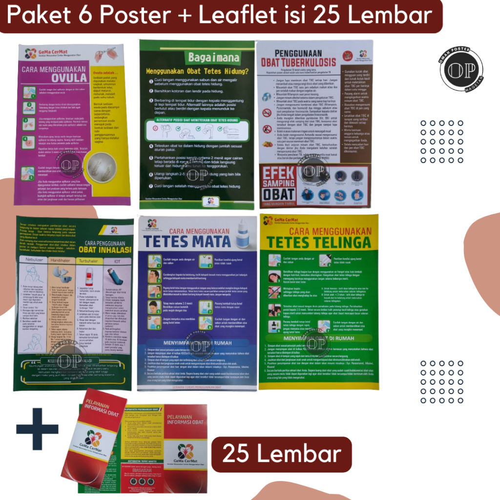 Jual Paket Poster Penggunaan Obat + Leaflet - PIO - Farmasi - Apotek ...