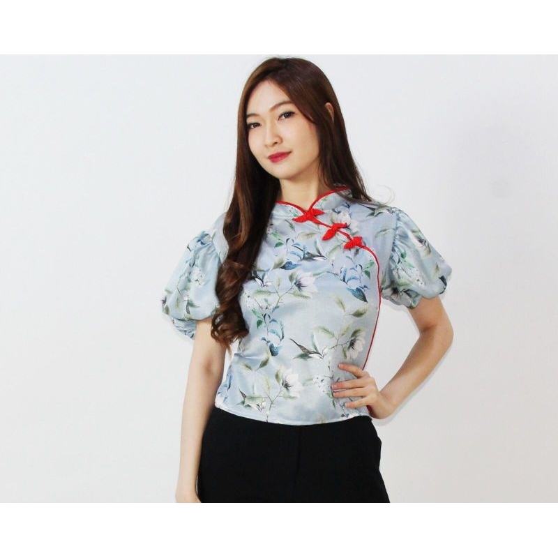 Jual Atasan Cheongsam kerah shanghai chi bao | Shopee Indonesia