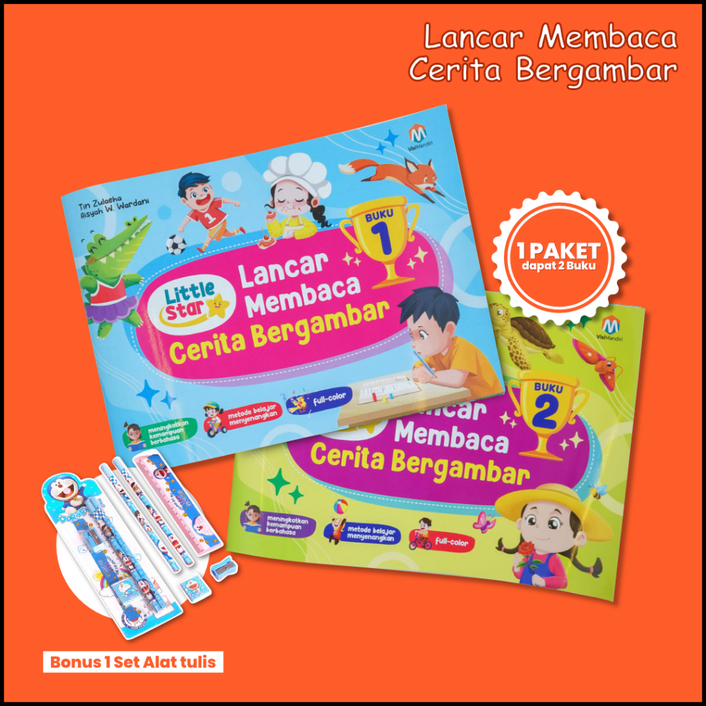 Jual Buku Lancar Membaca Cerita Bergambar 1 Paket isi 2 Buku | Shopee Indonesia