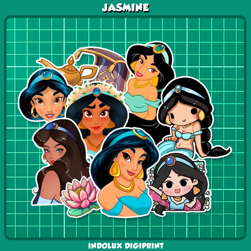 Jual Sticker Jasmine Disney Princess Stiker Journal Scraping Book Buku ...