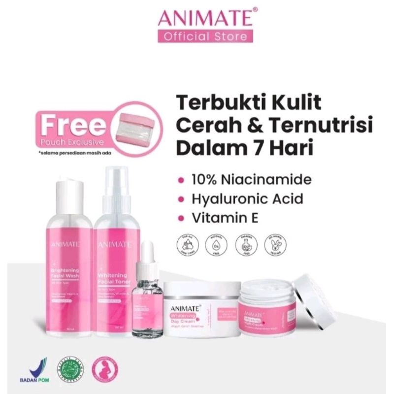 Jual (PAKET LENGKAP) ANIMATE 5X ACTIVE WHITENING SERIES 5IN1 | Shopee ...