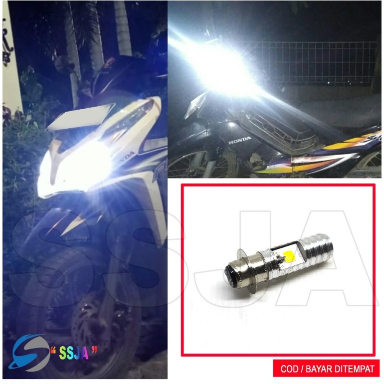 Jual lampu led depan universal motor bebek dan metik 2 sisi H6 AC DC | Shopee Indonesia