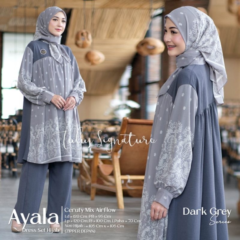 Jual Tulus Signature Ayala Dress Set Hijab | Setelan Wanita Kekinian ...