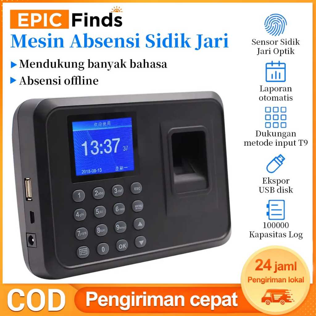 Jual Epic Finds Mesin Absensi Sidik Jari /Mesin Absen Finger Print Solution USB | Shopee Indonesia