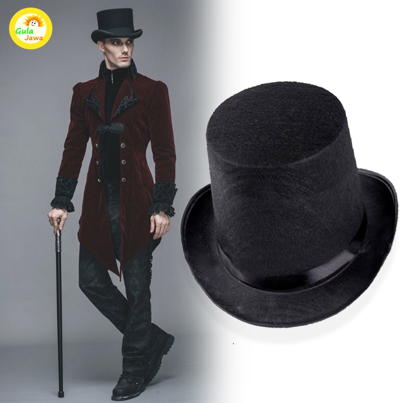 Jual Kualitas Tinggi Topi Sulap Hitam/Topi Sulap/Top Hat/Magician Hat ...