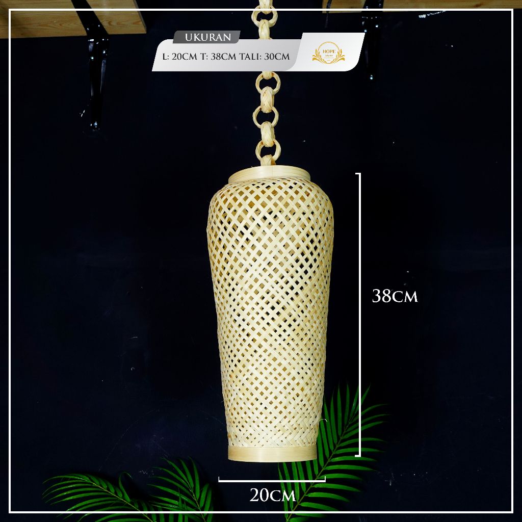 Jual Kap Lampu Bambu krongso / Hiasan Lampu Bahan Bambu Aesthetic ...