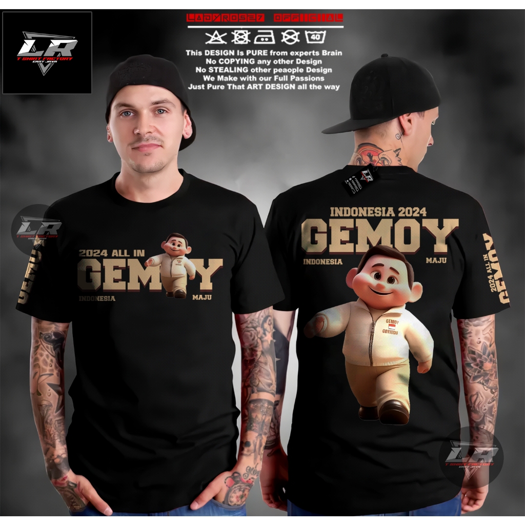 Jual KAOS PRABOWO INDONESIA 2024 ALL IN GEMOY | Shopee Indonesia